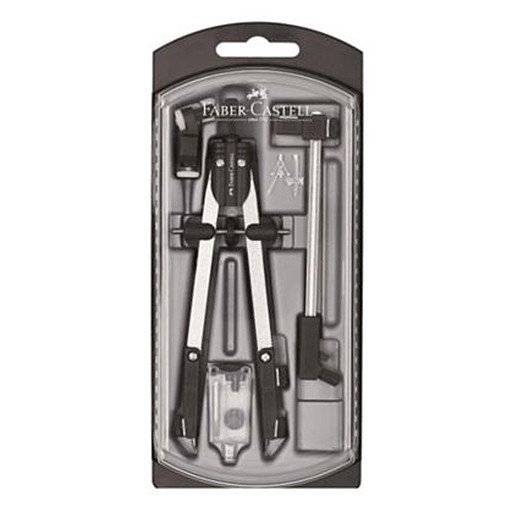 FABER-CASTELL MICROMETRIC JOINTED LEGS COMPASS WITH EXTENSION BAR AND ...