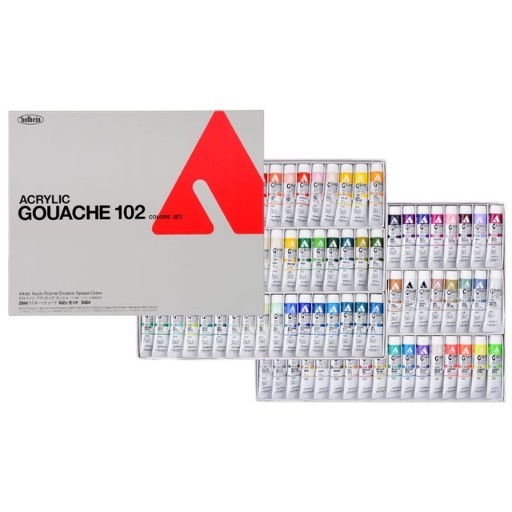 HOLBEIN ACRYLA GOUACHE COLORS SET D434 - SET 102 TUBES 20 ML