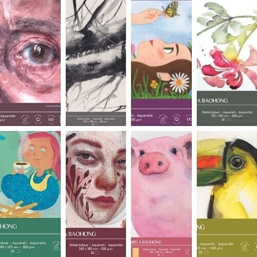 BAOHONG PLUS WATERCOLOUR PAD 100% COTTON 20 SHEETS - ARTISTS SPECIAL ...