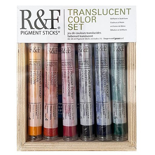 R&F PIGMENT STICK TRANSLUCENT COLOR SET CON 6 BARRAS DE ÓLEO Y TABLERO
