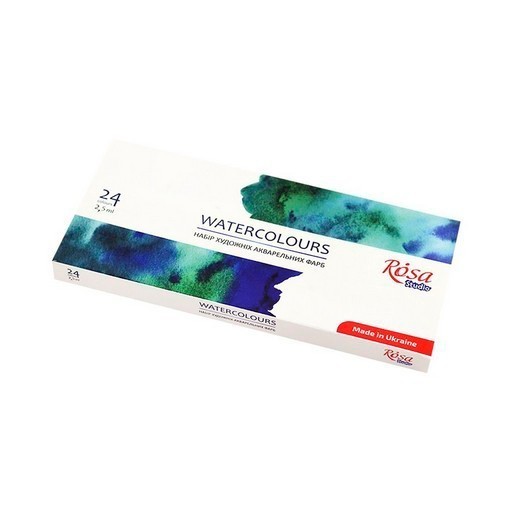 ROSA STUDIO WATERCOLOUR BOX SET OF 24 PANS