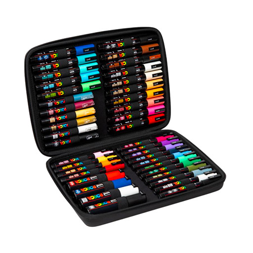 POSCA COFFRET PREMIUM 40P - 40 MARQUEURS ACRYLIQUES ASSORTIS
