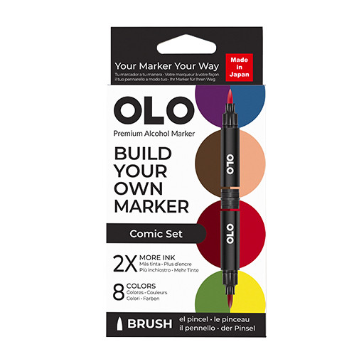 OLO COMIC SET 8 INDIVIDUELL ANPASSBARE MARKER