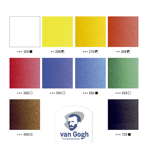VAN GOGH ACRYLIC PAINT BASIC BOX SET 10 TUBES