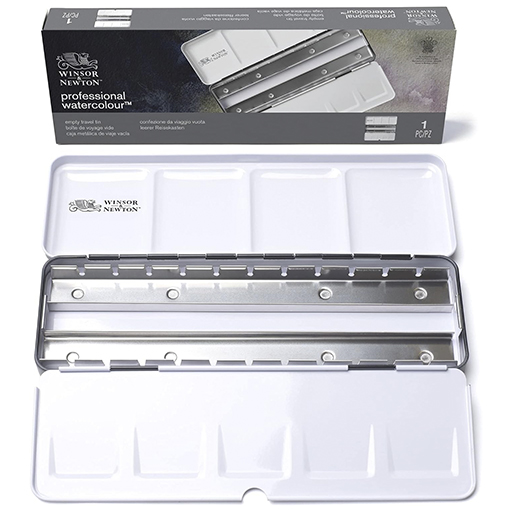 empty watercolour tin