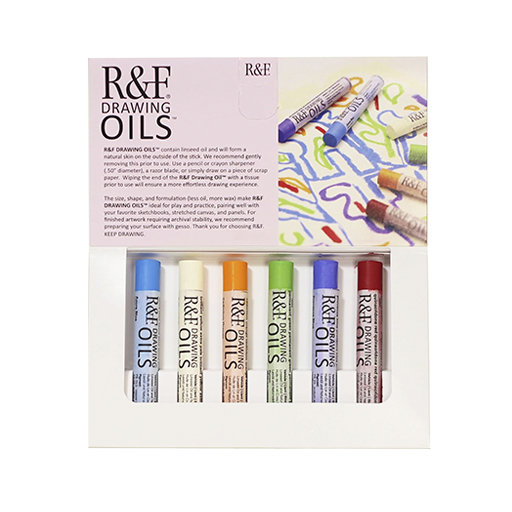 R&F DRAWING OILS SET COLORES MODERNOS - 6 BARRAS DE ÓLEO